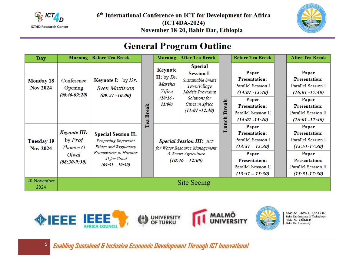 Conference Program - ICT4DA